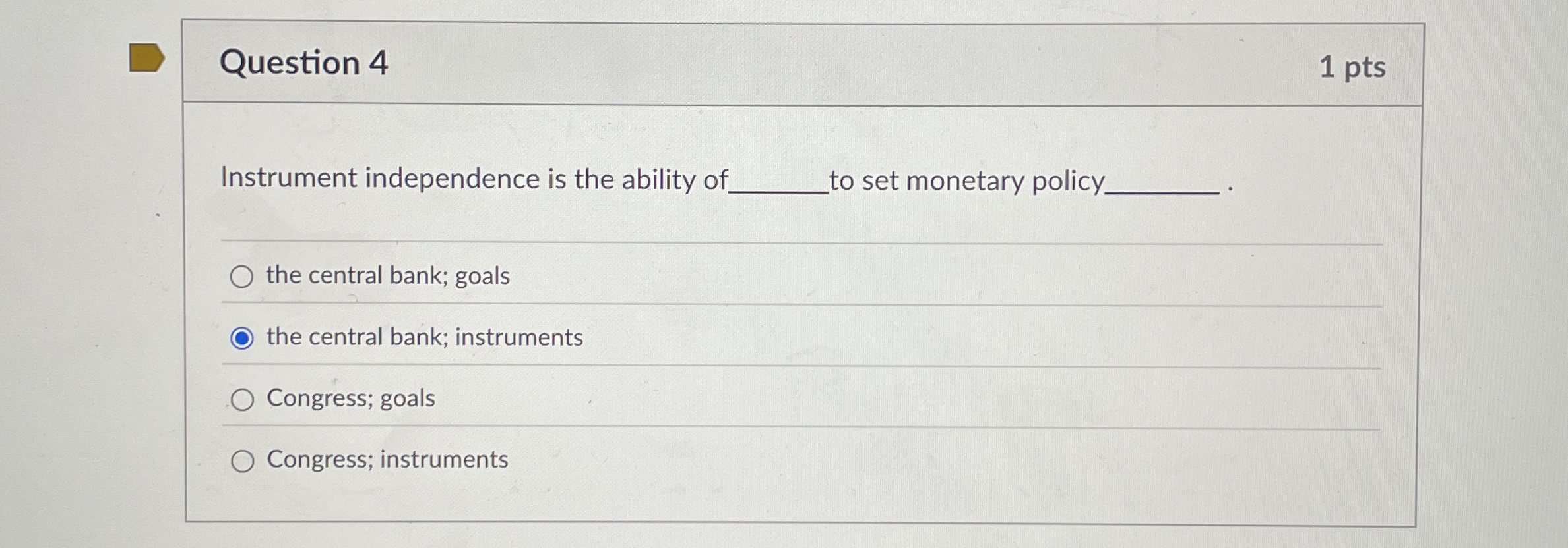 Solved Question 41 ﻿ptsInstrument independence is the | Chegg.com
