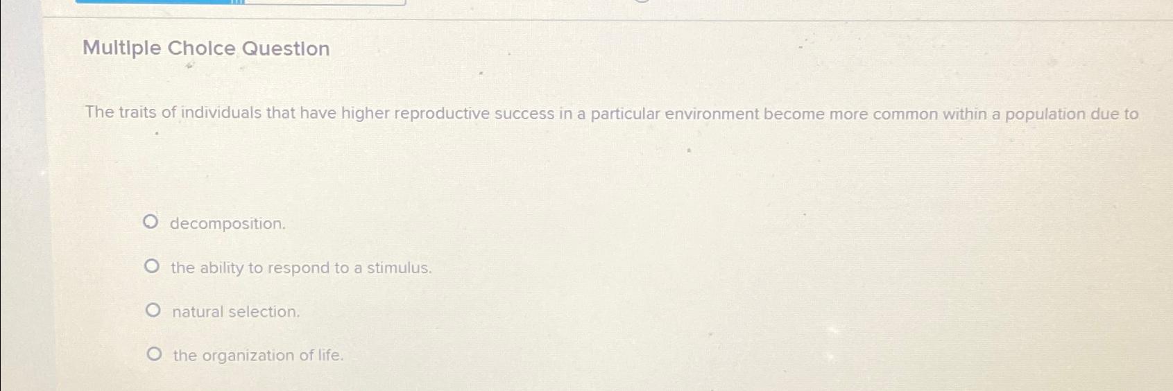 Solved Multiple Cholce QuestionThe traits of individuals | Chegg.com