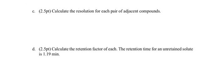 Solved 1. (10pts)The following data were obtained for four | Chegg.com