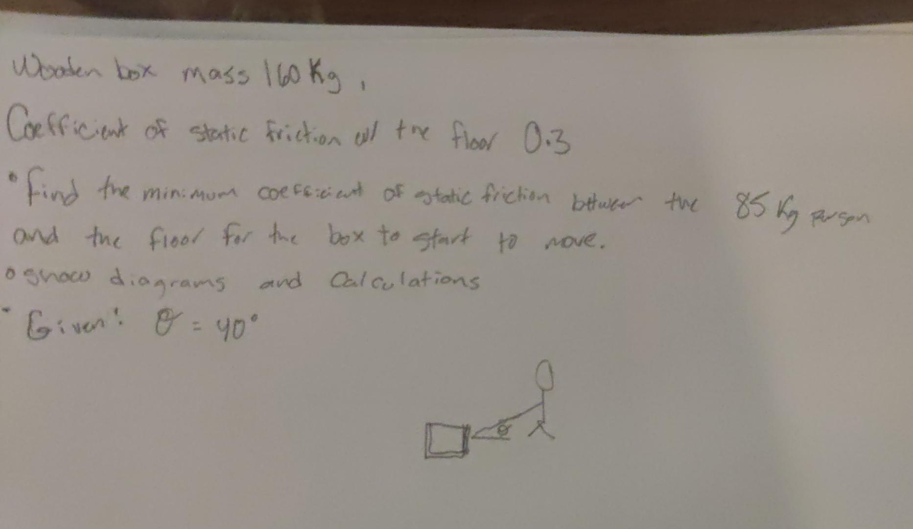 Solved minimum coefficient of static friction between the | Chegg.com