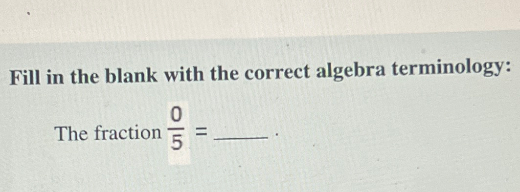 Solved Fill in the blank with the correct algebra | Chegg.com
