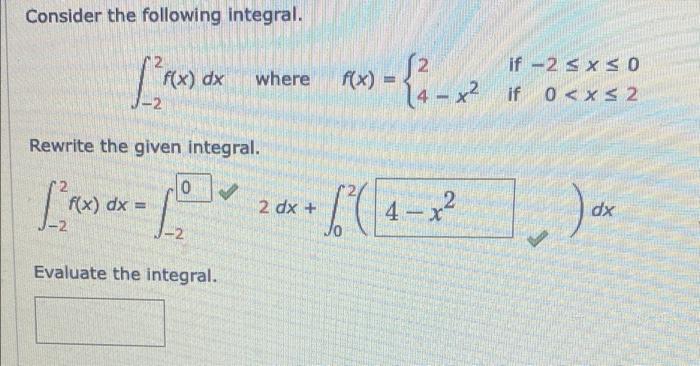 Solved Consider the following integral. Law ) dx where f(x) | Chegg.com