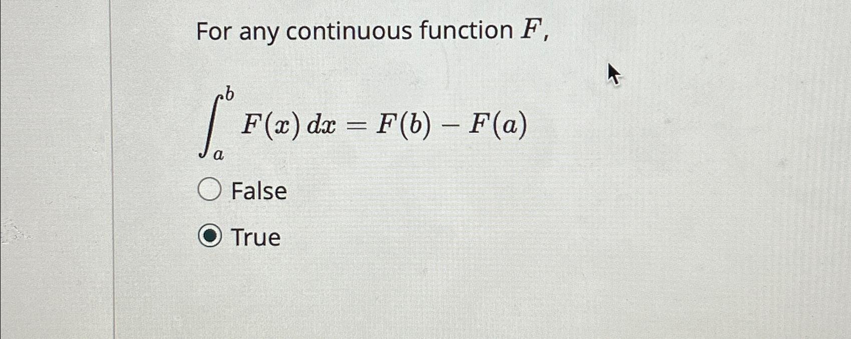 Solved For any continuous function | Chegg.com