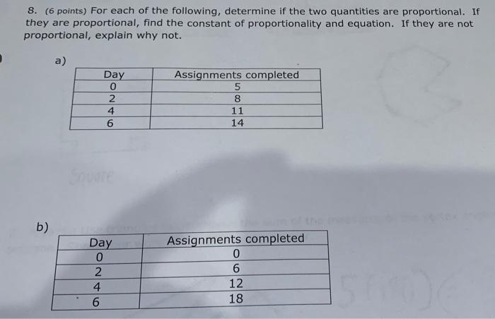Solved 8. ( 6 points) For each of the following, determine | Chegg.com