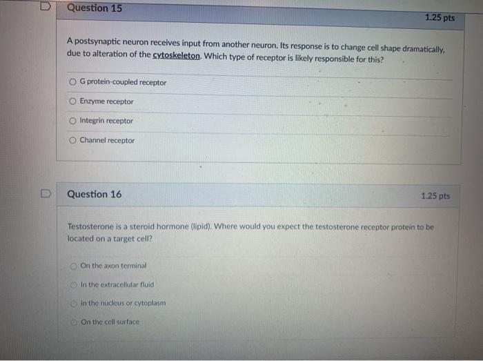 Solved A postsynaptic neuron receives input from another | Chegg.com