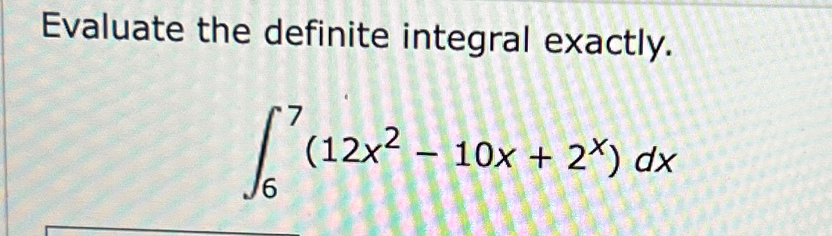 Solved Evaluate the definite integral | Chegg.com