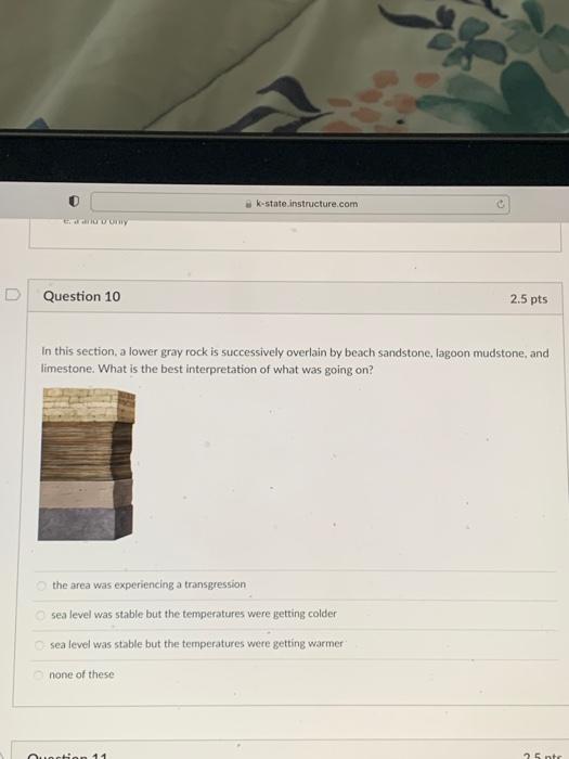 Solved k-state instructure.com Oy Question 10 2.5 pts In | Chegg.com