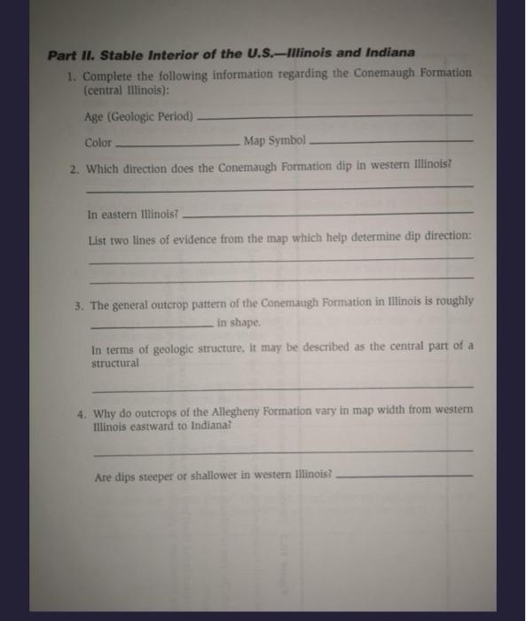 Solved Part II. Stable Interior of the U.S.-IIlinois and | Chegg.com