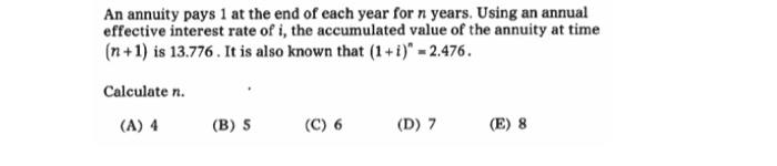 Solved Financial Mathematics question, please use formulas | Chegg.com