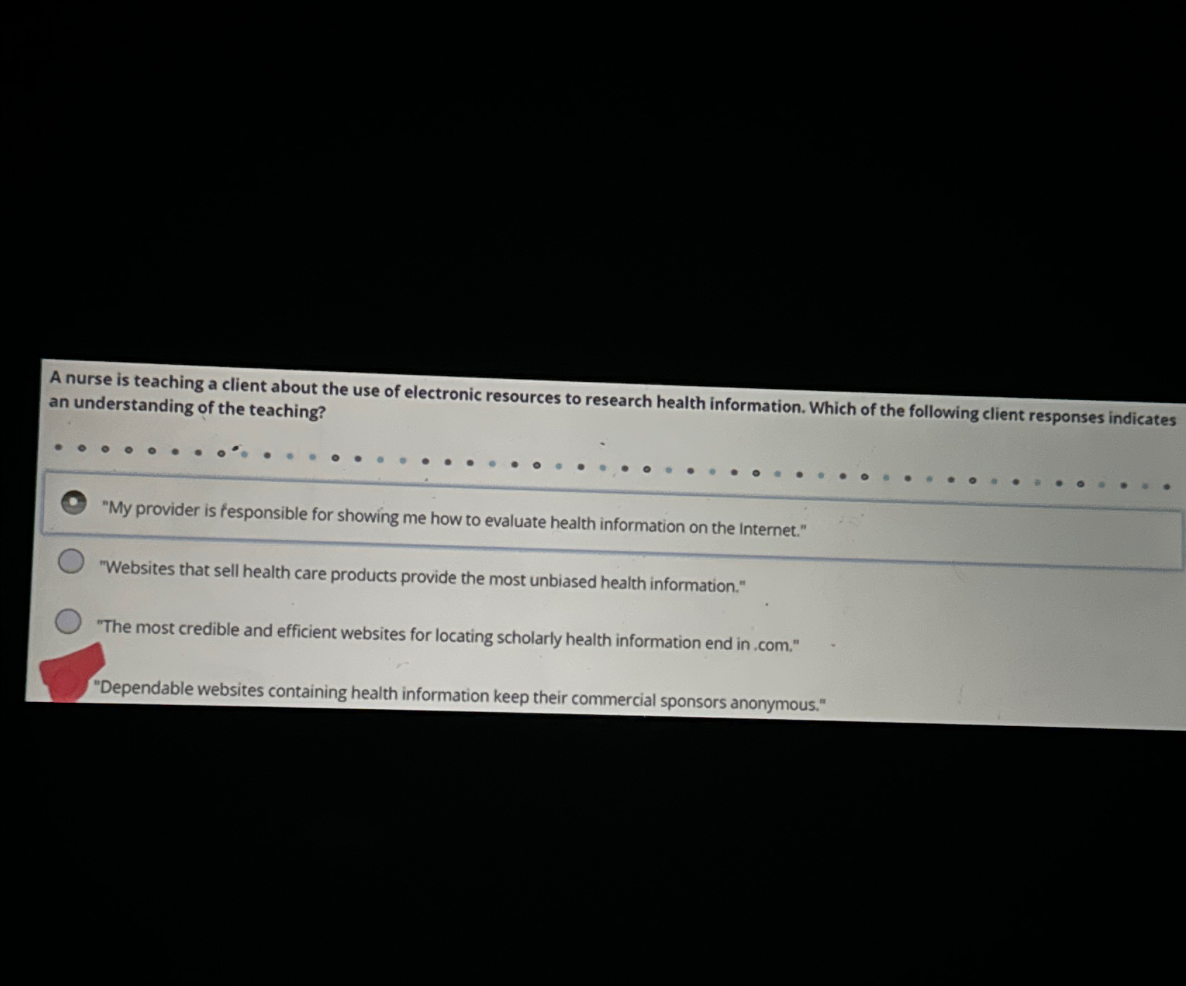 Solved A nurse is teaching a client about the use of | Chegg.com