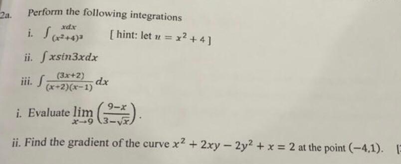 Solved 2a. ﻿Perform the following | Chegg.com