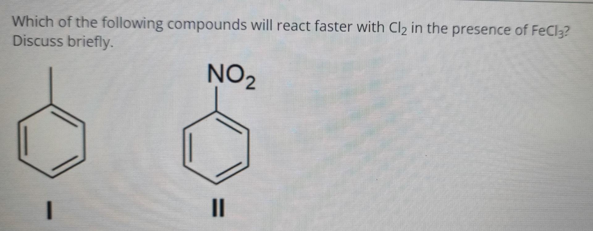 Solved Which of the following compounds will react faster | Chegg.com