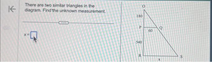 Solved there are two triangles in the diagram, find the | Chegg.com