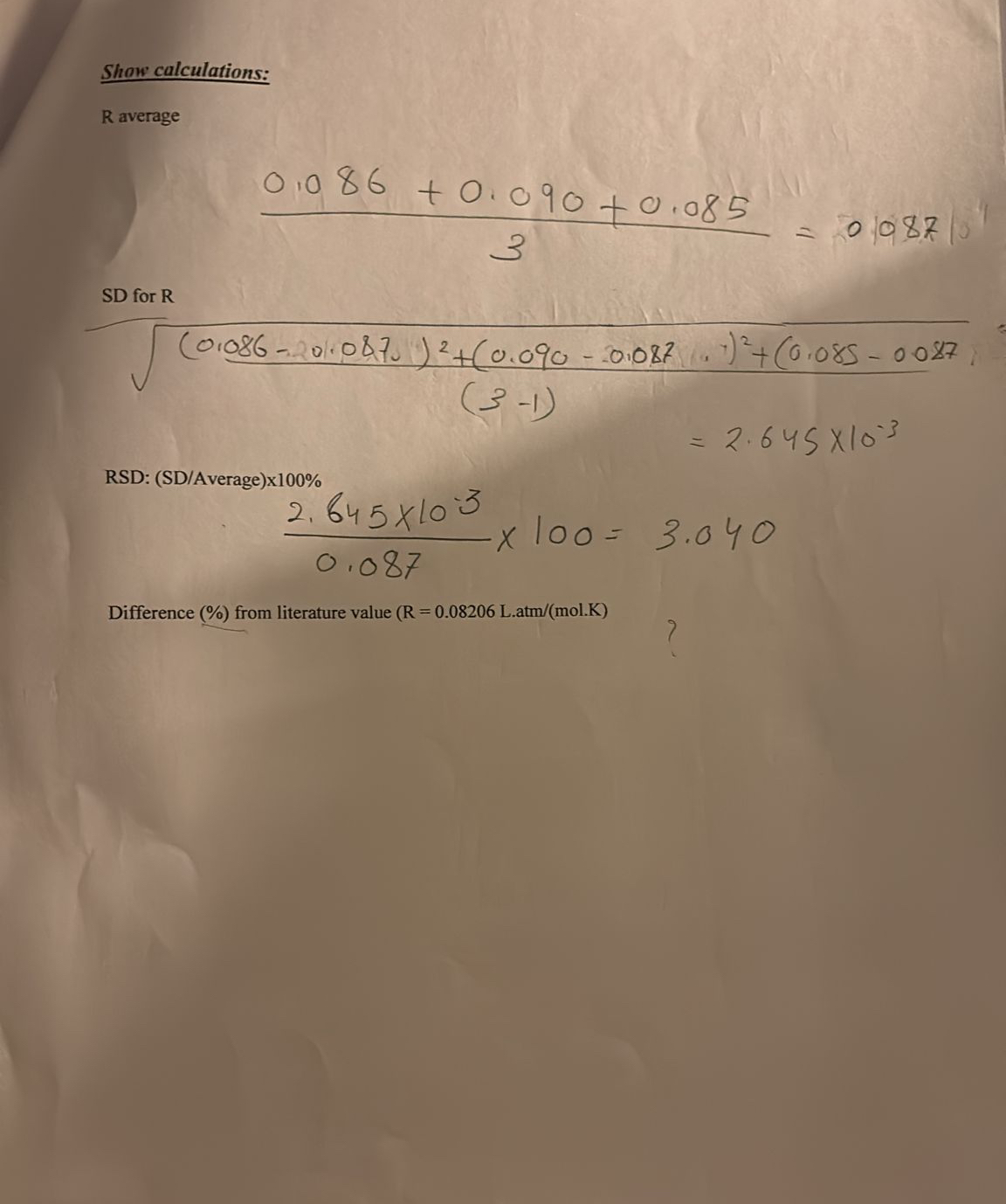 Solved Show calculations:R | Chegg.com