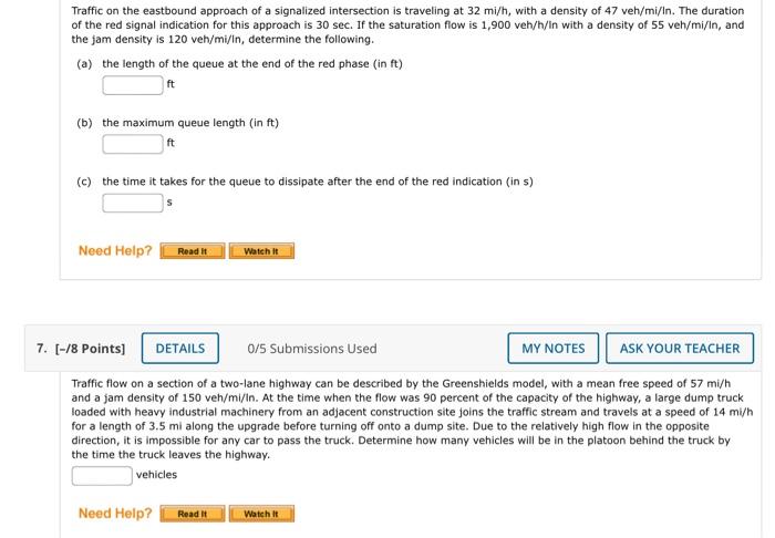 Solved Traffic on the eastbound approach of a signalized | Chegg.com