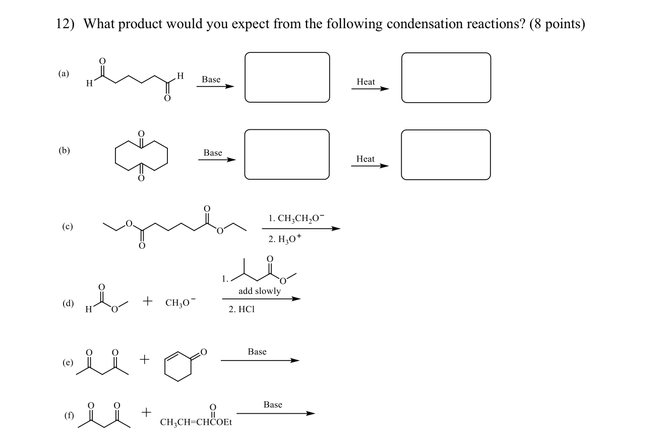 Solved What product would you expect from the following | Chegg.com