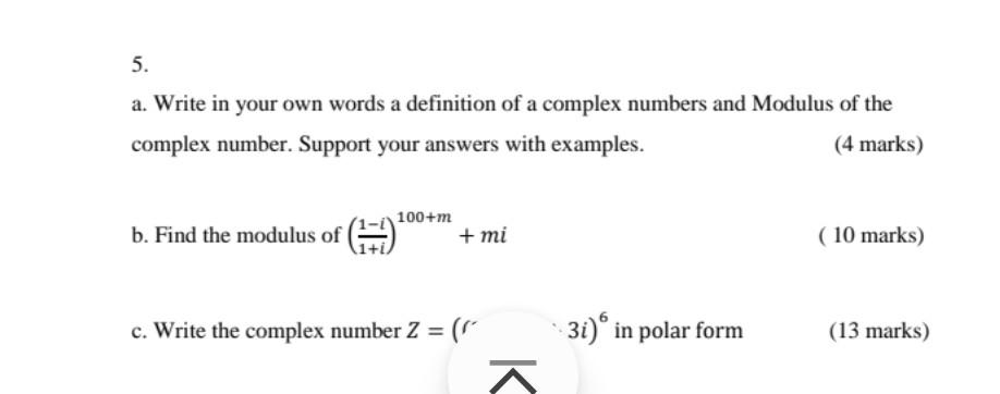 Solved 5. a. Write in your own words a definition of a | Chegg.com