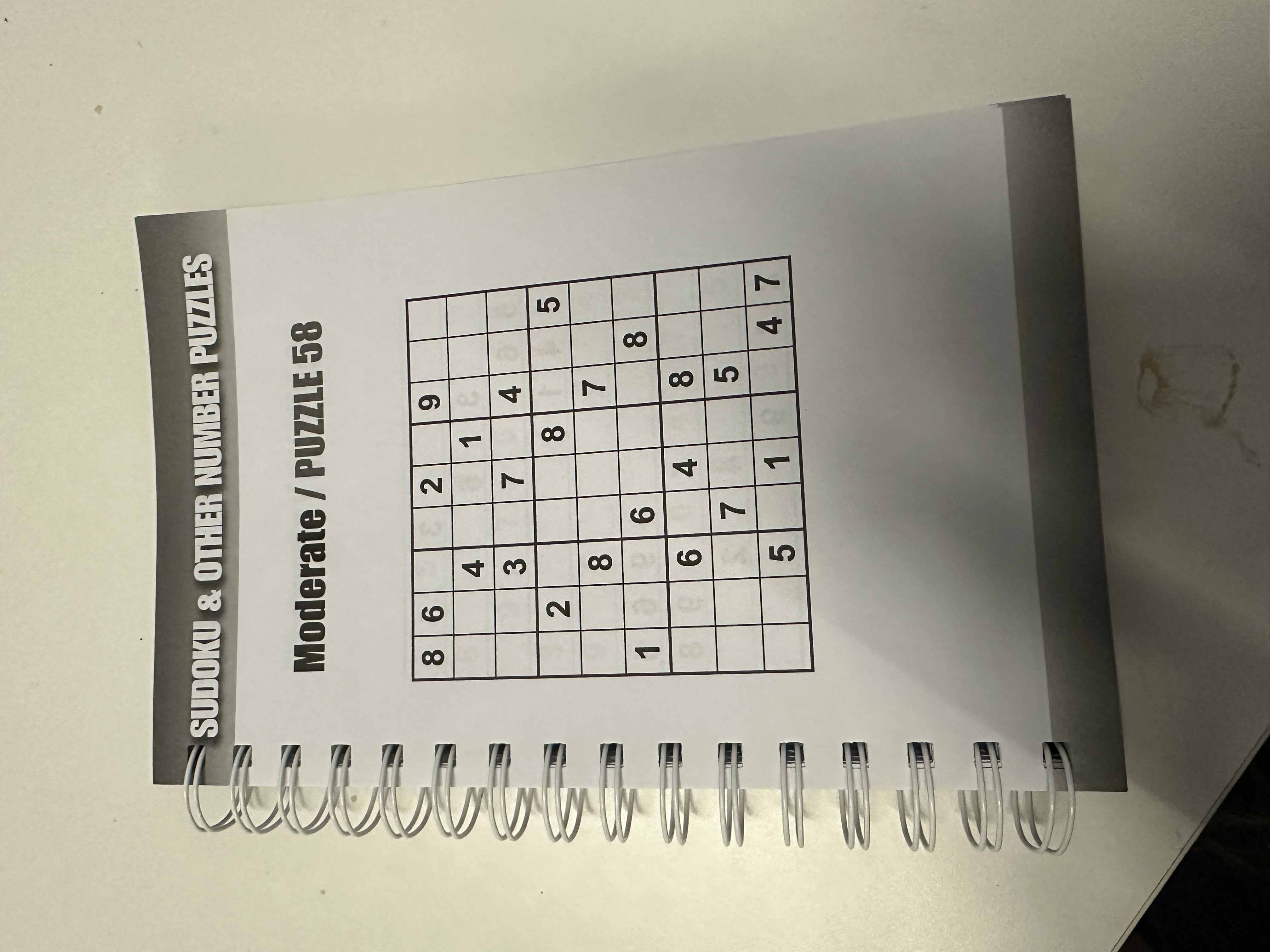 Solved Solve this sodoku Moderate / ﻿PUZZLE | Chegg.com