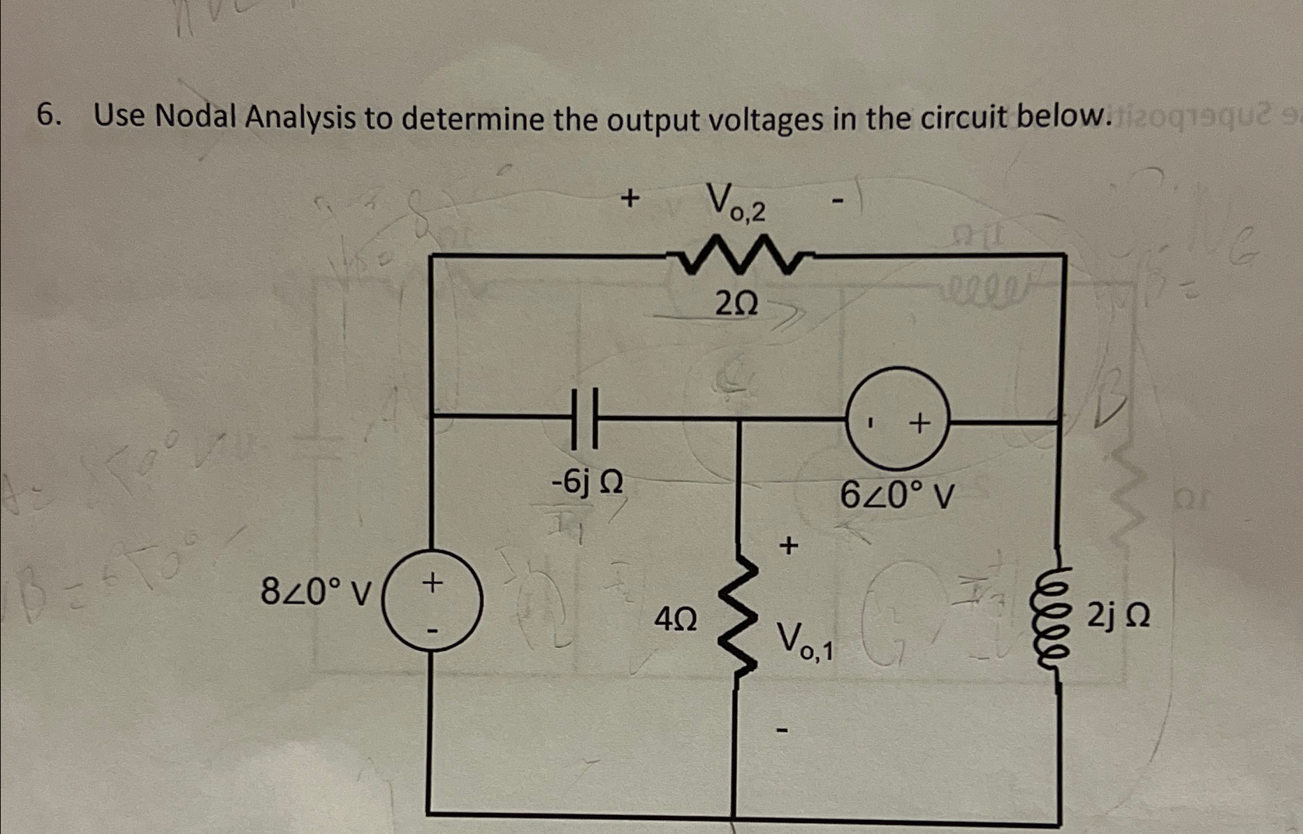 Solved Use Nodal Analysis to determine the output voltages | Chegg.com
