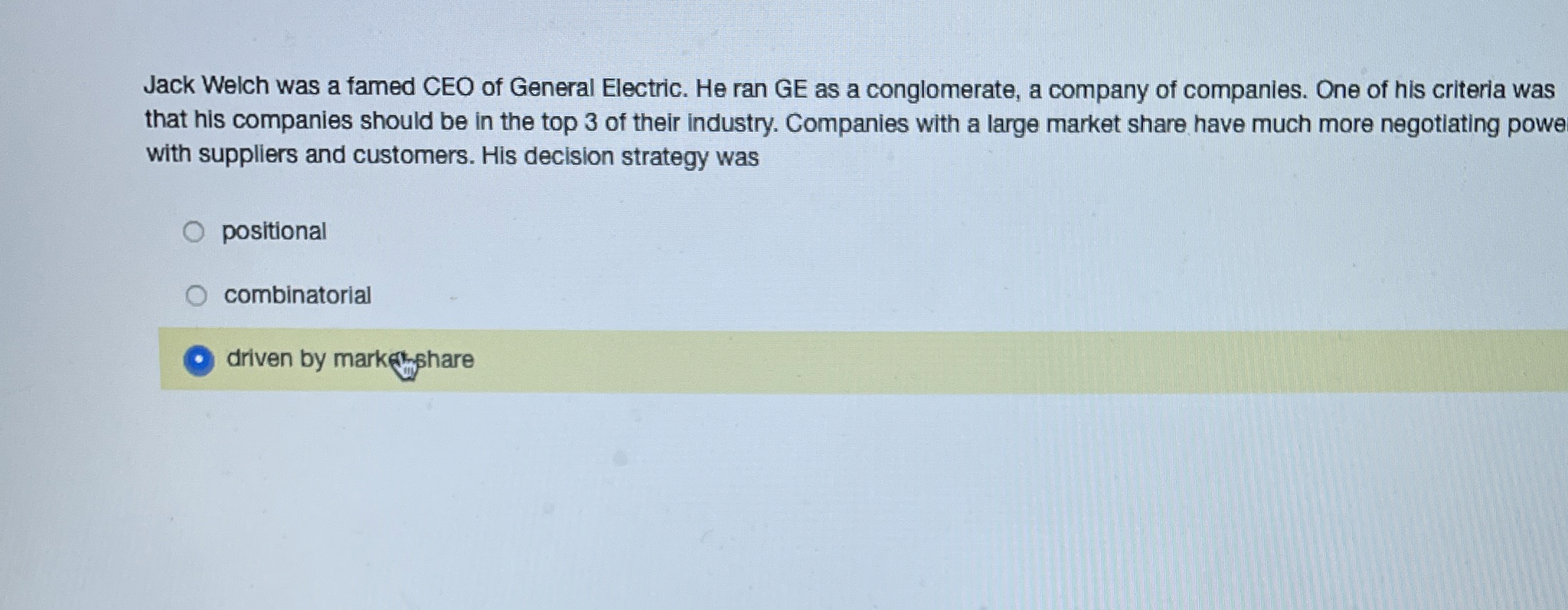 Solved Jack Welch was a tamed CEO of General Electric. He | Chegg.com