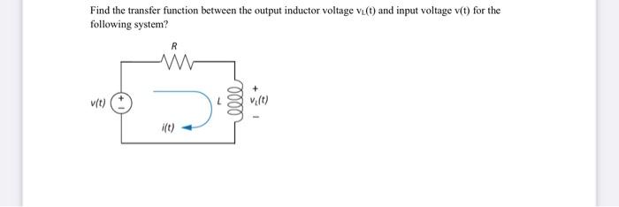 Solved Find the transfer function between the output | Chegg.com