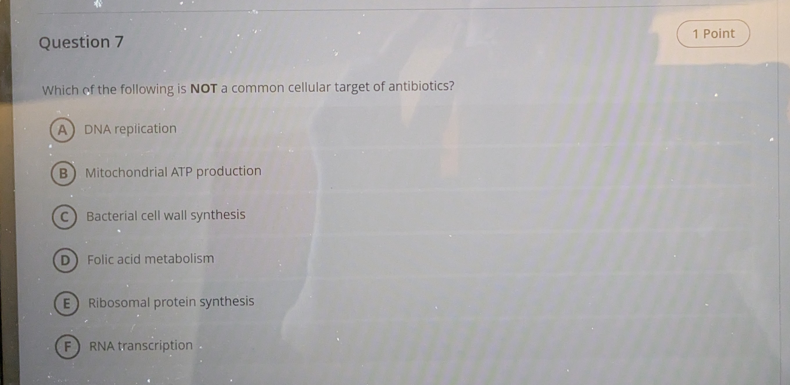Question 7Which of the following is NOT a common | Chegg.com