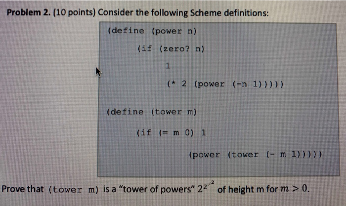 Solved Problem 2. (10 points) Consider the following Scheme | Chegg.com