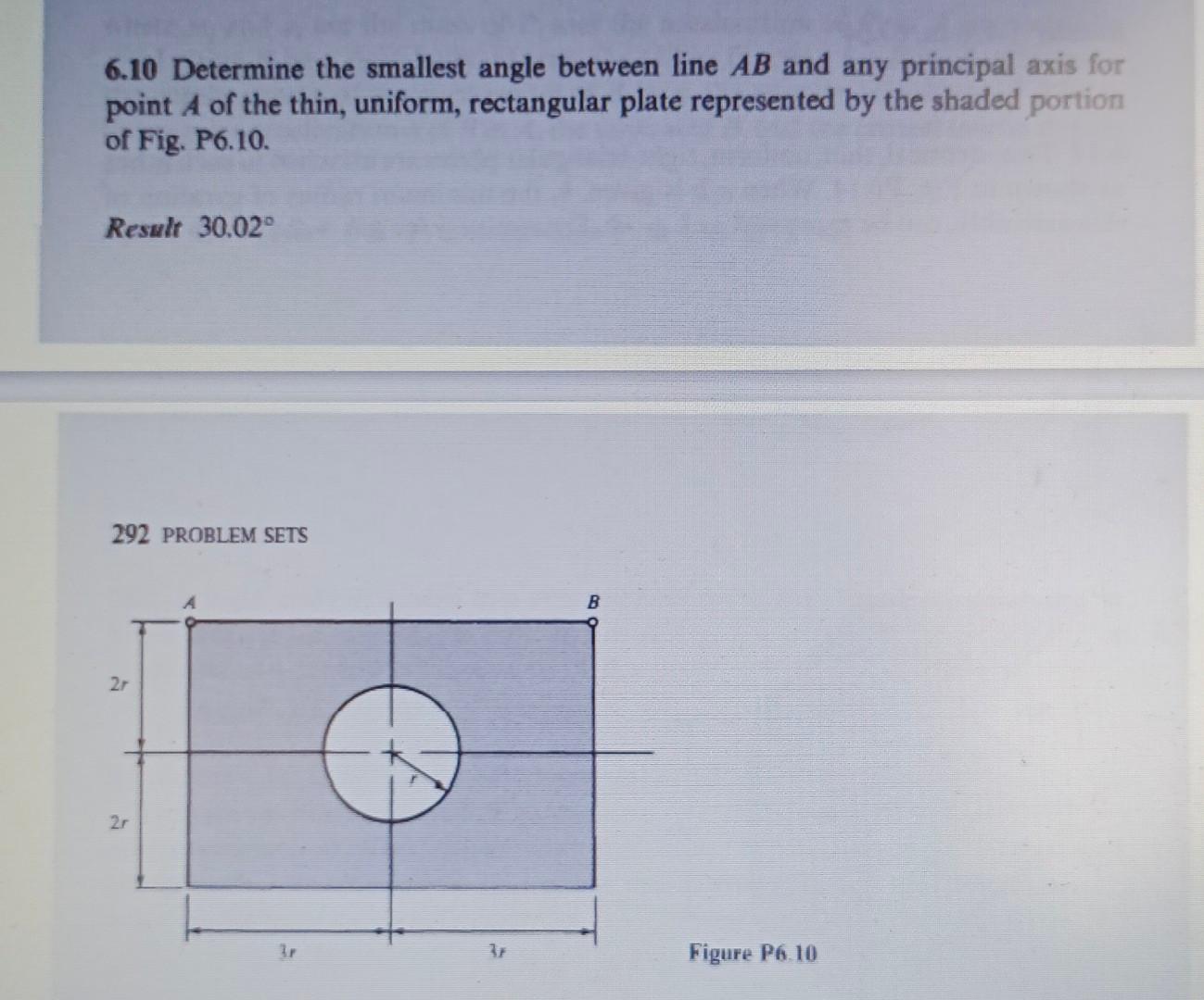 Solved 6.10 Determine the smallest angle between line AB and | Chegg.com