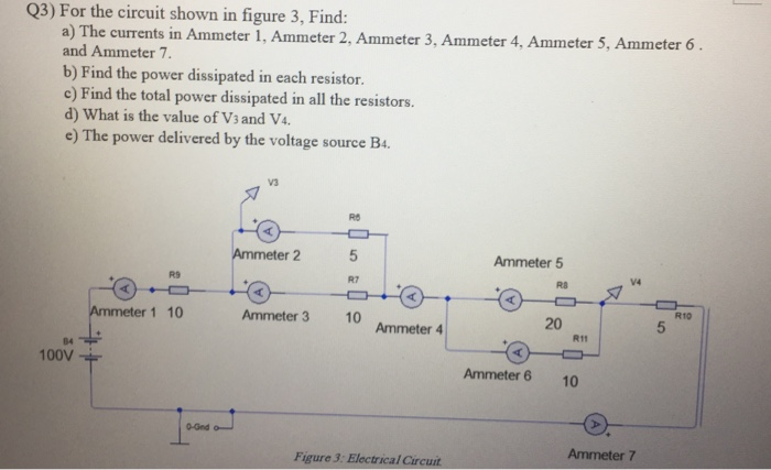 Solved Q3) For the circuit shown in figure 3, Find: a) The | Chegg.com