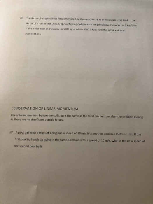 Solved 16 The Thrust Of A Rocket If The Force Developed By