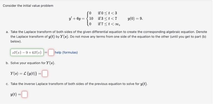 Solved Consider the initial value problem y′+6y=⎩⎨⎧0100 if | Chegg.com