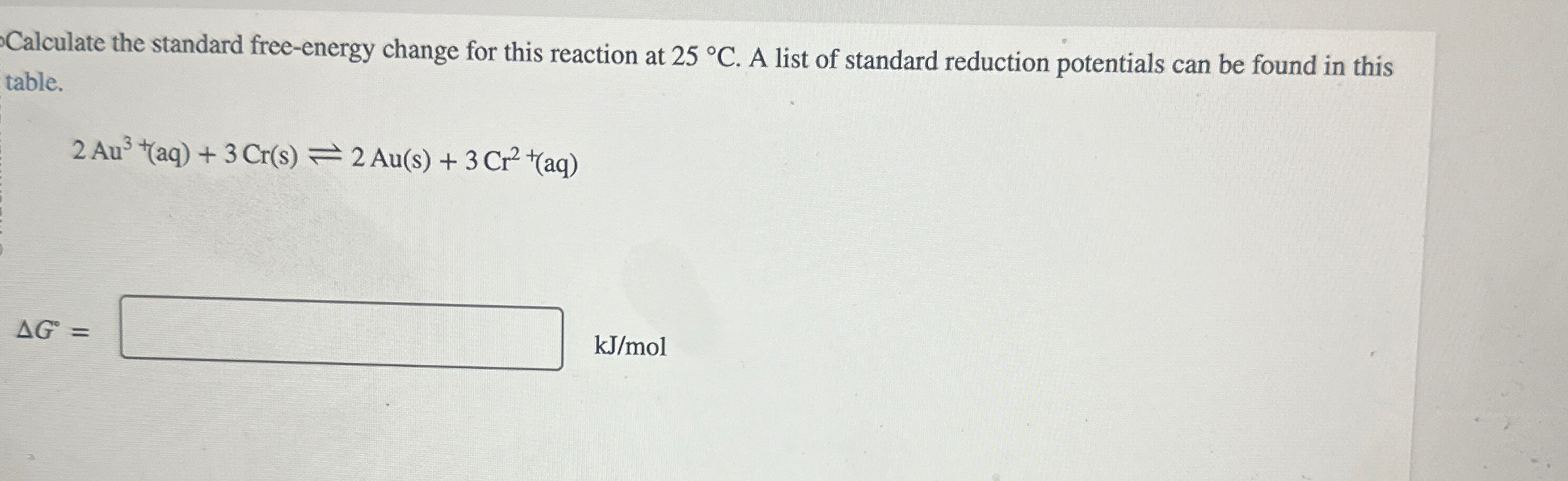 Calculate the standard free-energy change for this | Chegg.com