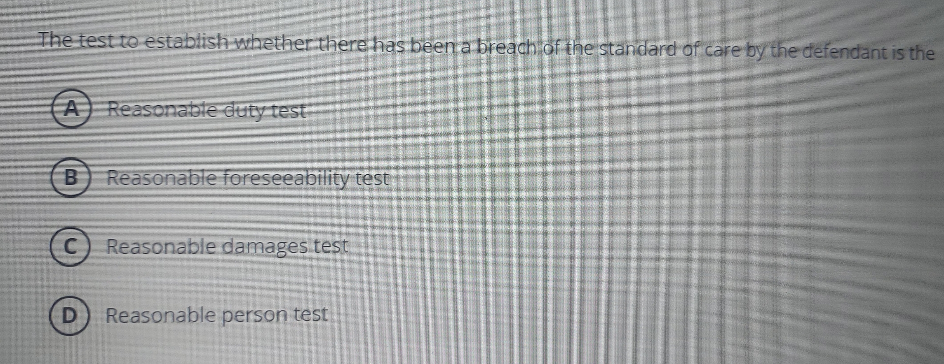Solved The test to establish whether there has been a breach | Chegg.com