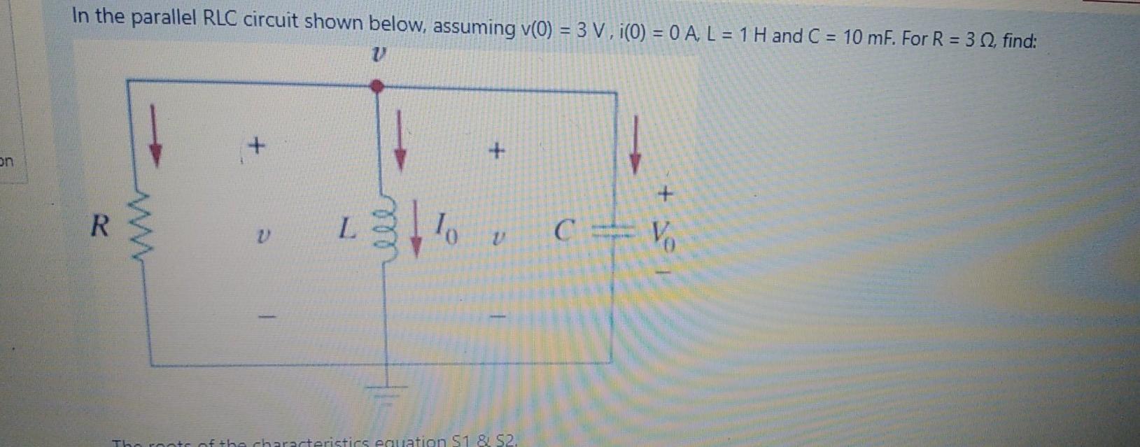 Solved In the parallel RLC circuit shown below, assuming | Chegg.com