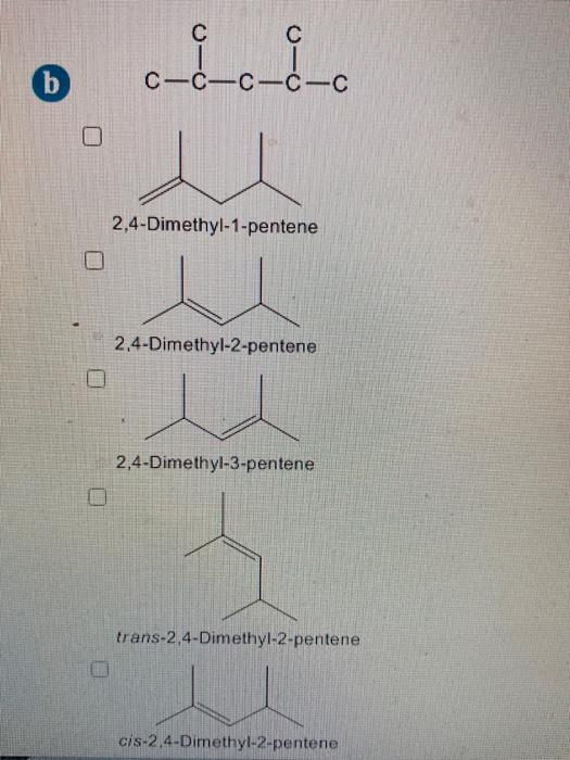 Solved Choose the correct names and structural formulas for | Chegg.com