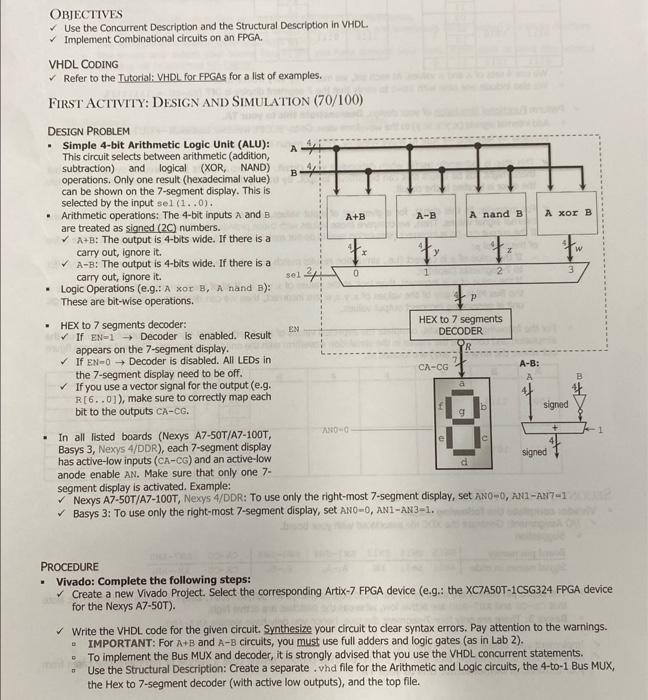 OBIECTIVES Use the Concurrent Description and the | Chegg.com
