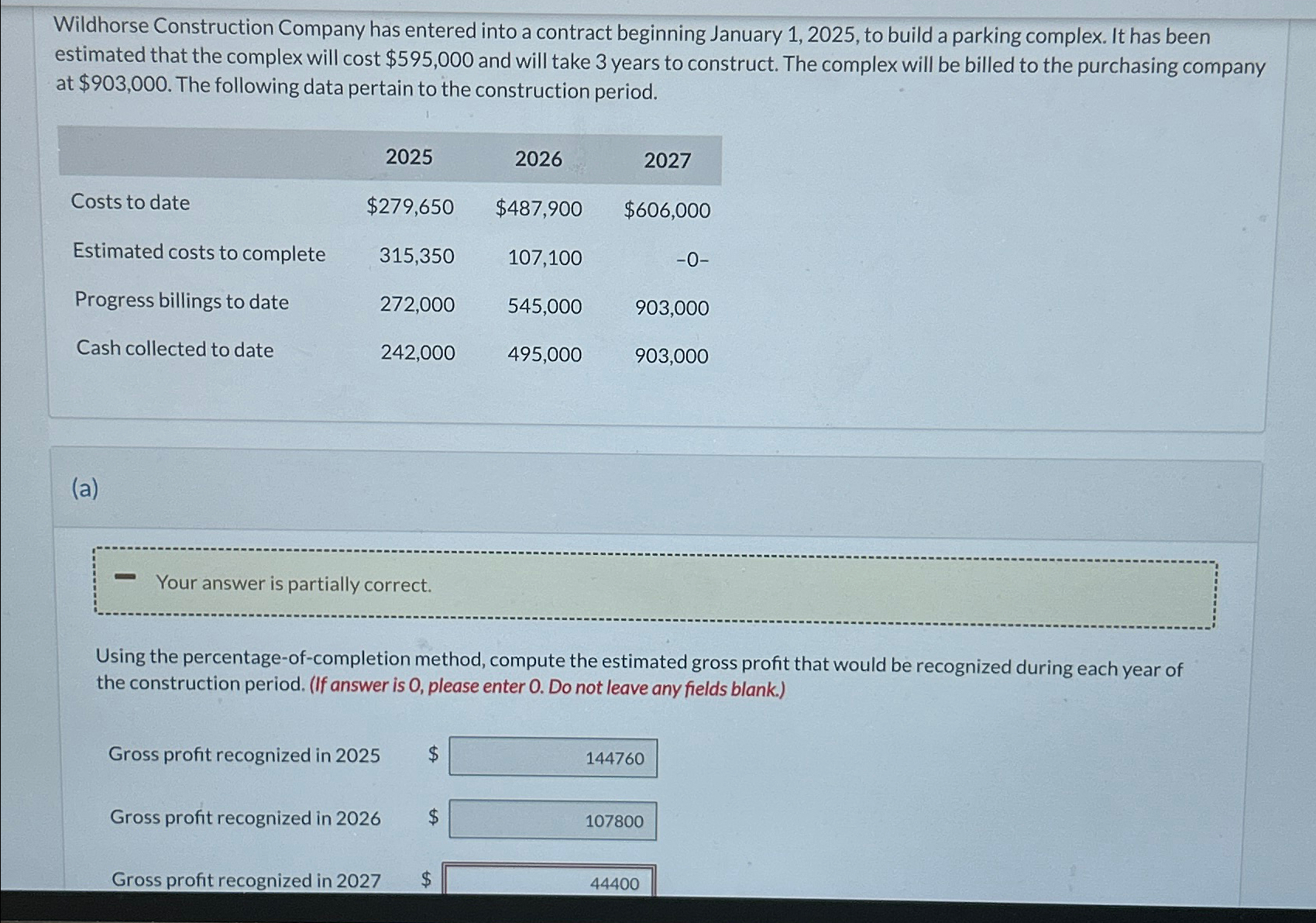 Solved Wildhorse Construction Company has entered into a | Chegg.com