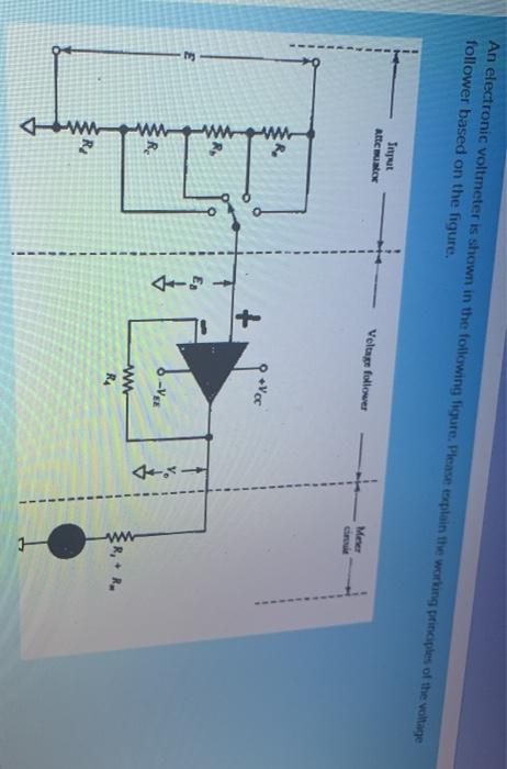 Solved An electronic voltmeter is shown in the following | Chegg.com
