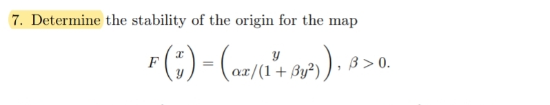 Solved Determine the stability of the origin for the | Chegg.com