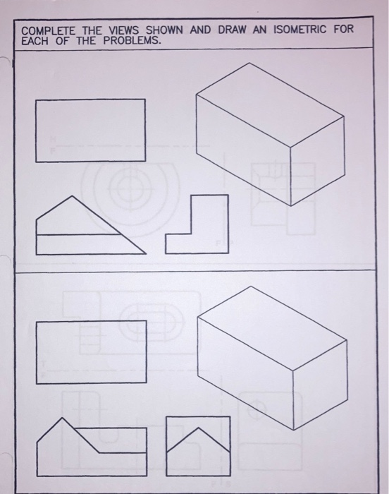 Solved ADD MISSING LINES (VISIBLE OR HIDDEN) TO EACH OF THE | Chegg.com