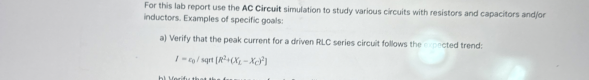 Solved Verify that the peak current for a driven RLC series | Chegg.com