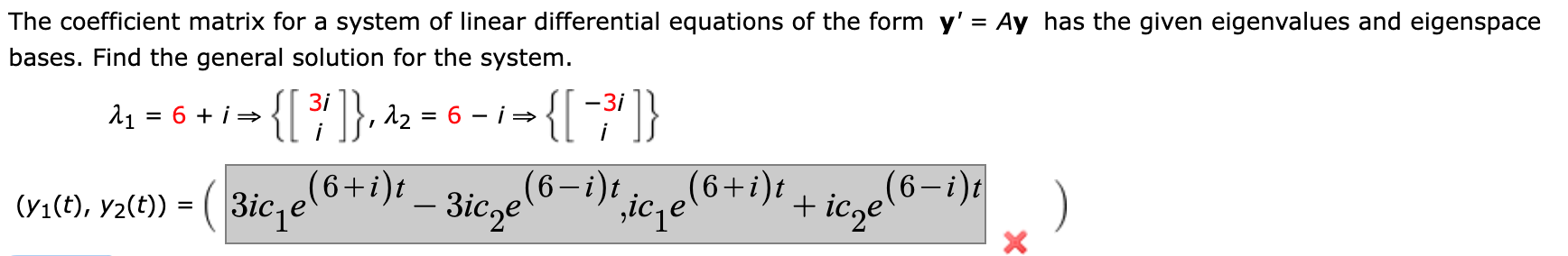 Solved The coefficient matrix for a system of linear | Chegg.com