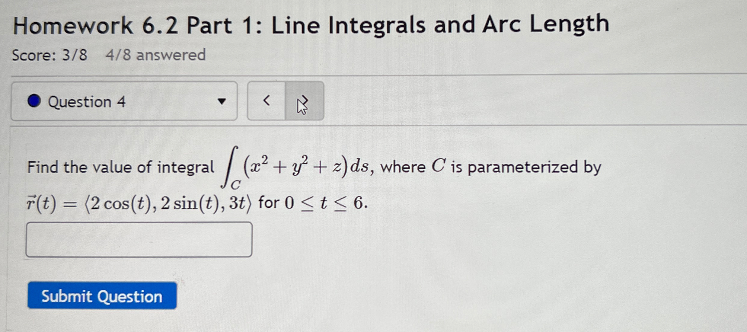 Solved Homework 6.2 ﻿Part 1: Line Integrals and Arc | Chegg.com