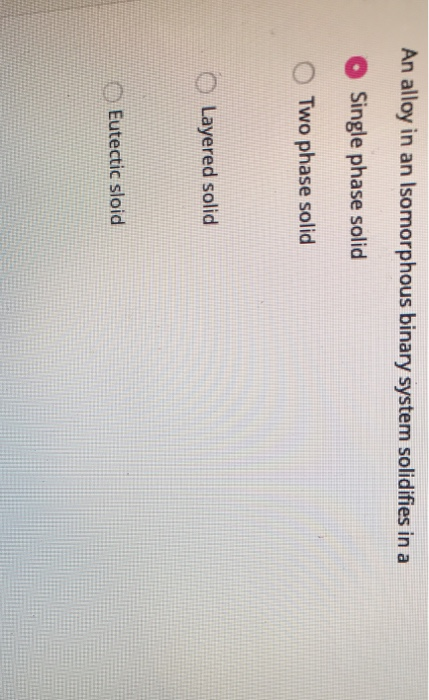 Solved An alloy in an Isomorphous binary system solidifies | Chegg.com