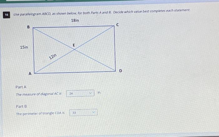 Solved Use parallelogram ABCD, as shown below, for both | Chegg.com