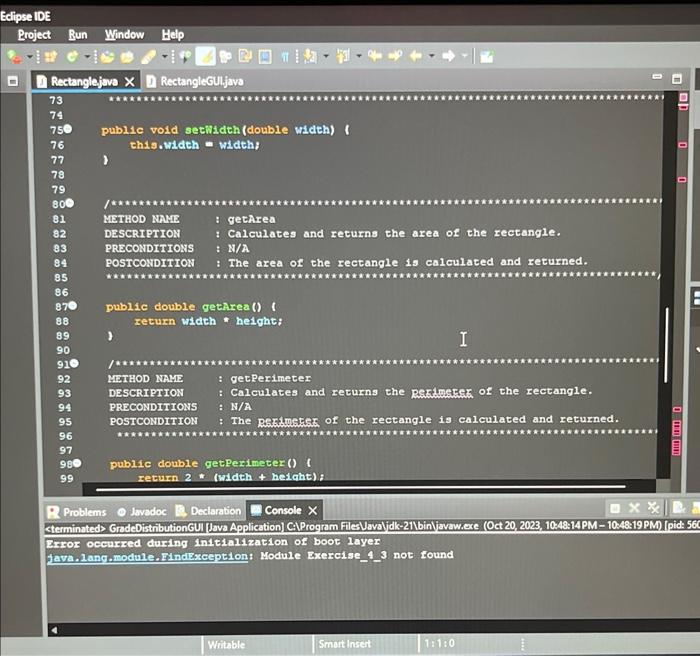 Solved make an UML diagram for this codes of rectangle using | Chegg.com