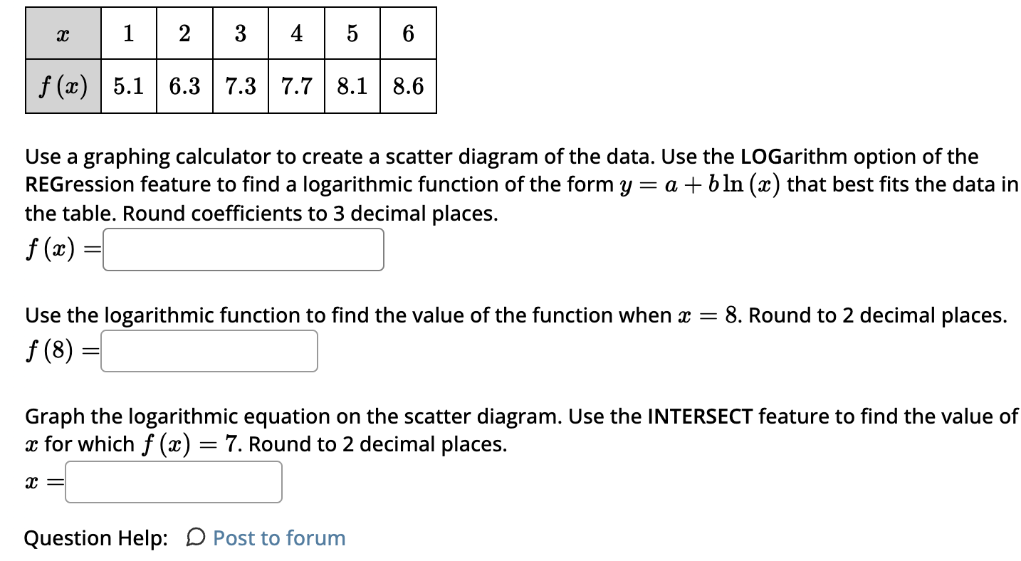 Solved Use a graphing calculator to create a scatter diagram | Chegg.com