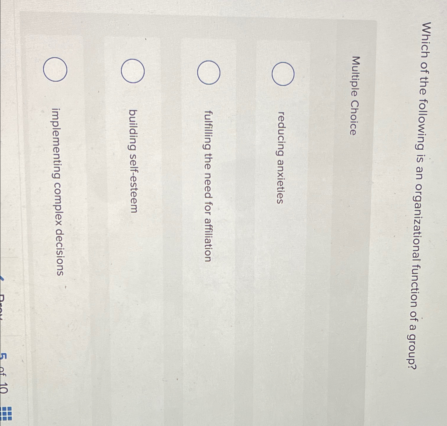 Solved Which of the following is an organizational function | Chegg.com
