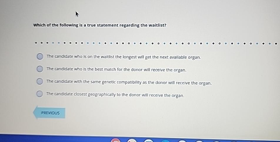 Solved Which of the following is a true statement regarding | Chegg.com