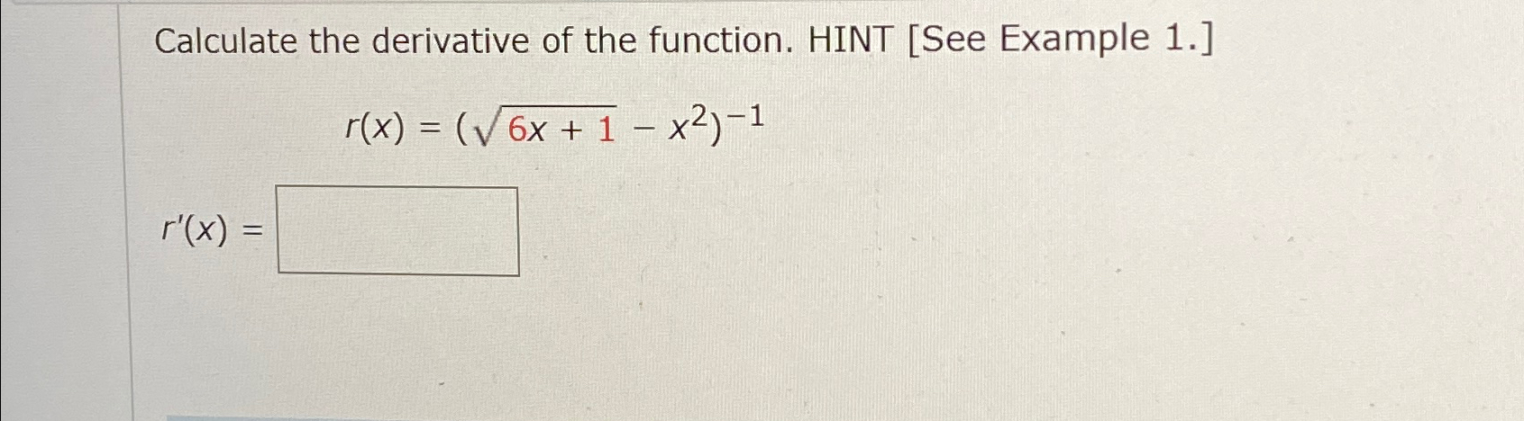 Solved Calculate the derivative of the function. HINT [See | Chegg.com